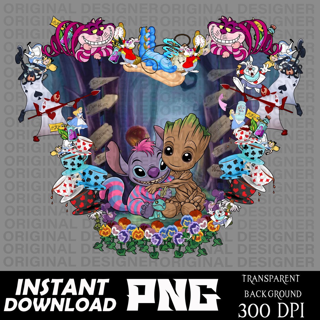 Groot and Stitch Png, Groot and Stitch Download, Stitch Shirt Printable ...