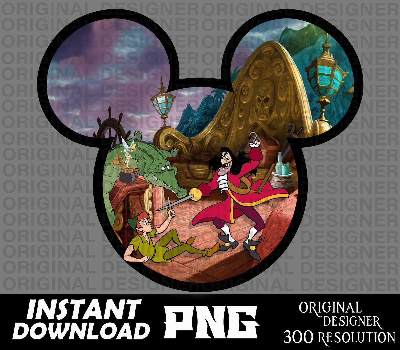 Peter Pan Villains Captain Hook, Tinker Bell Png, Peter Pan Png, Peter ...