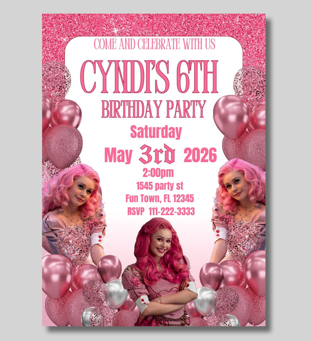 Bridget Descendant Custom Birthday Invitation, Descendant Party ...