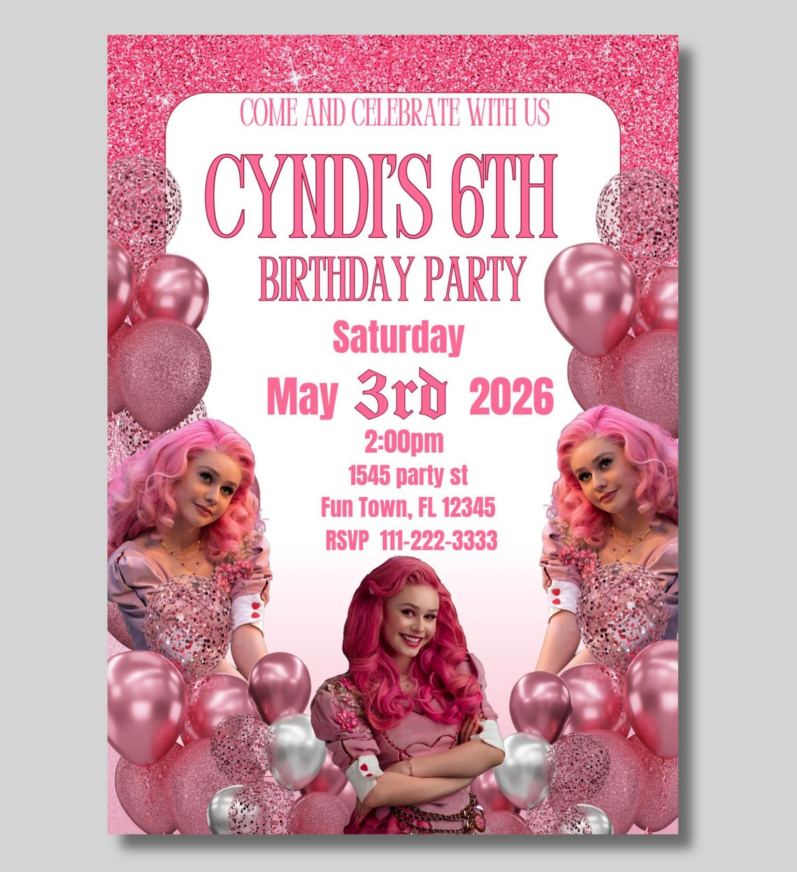 Bridget Descendant Custom Birthday Invitation, Descendant Party ...
