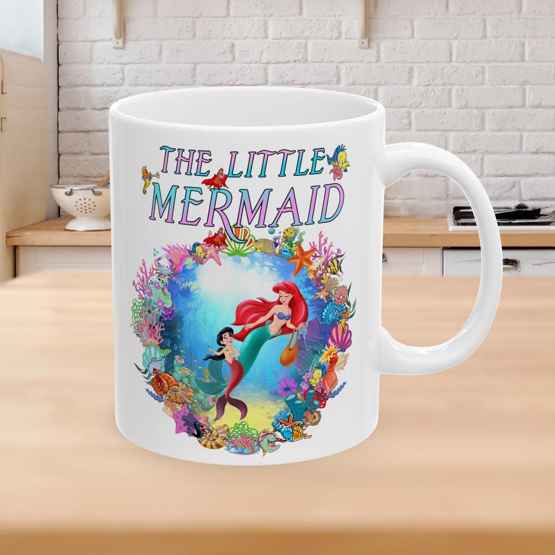 Little Mermaid, Little Mermaid Mug, 11oz, Retro Summer Vibes, Beach ...