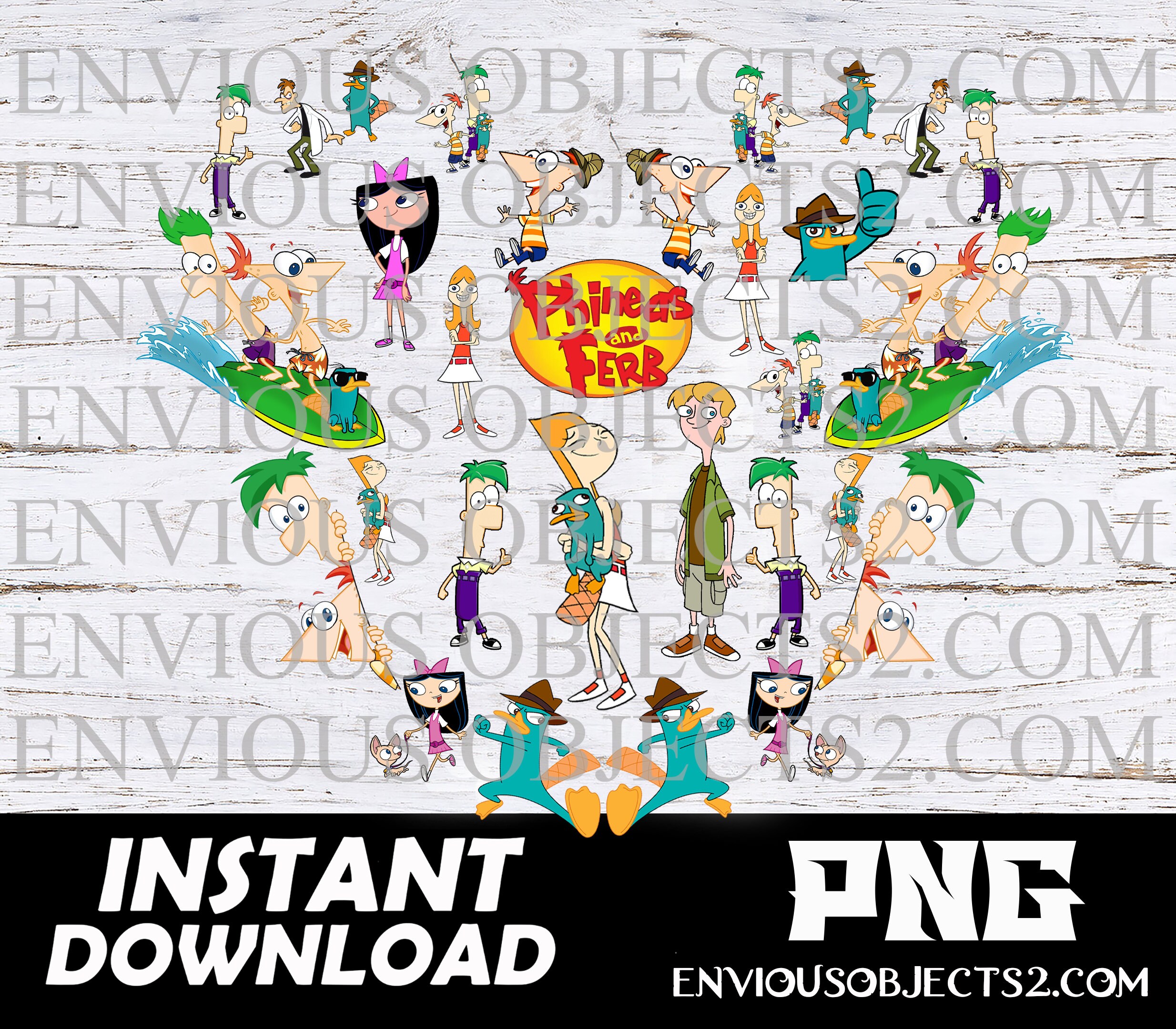 Phineas and Ferb Png, Phineas and Ferb Shirts, Perry the Platypus Png ...