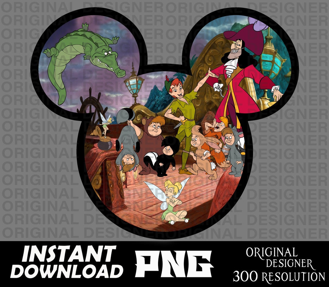 Peter Pan Villains Captain Hook, Tinker Bell Png, Peter Pan Png, Peter ...