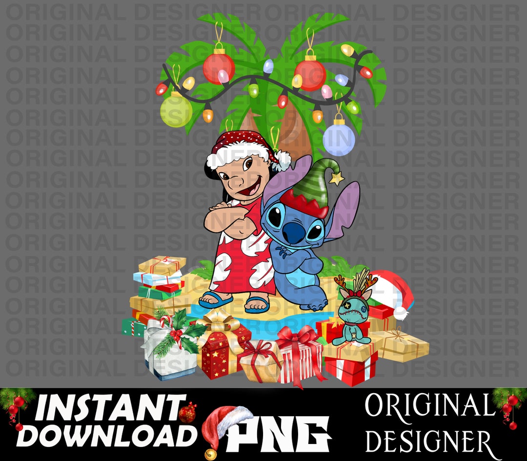Lilo and Stitch Christmas, Stitch Christmas Png, Stitch Shirt ...