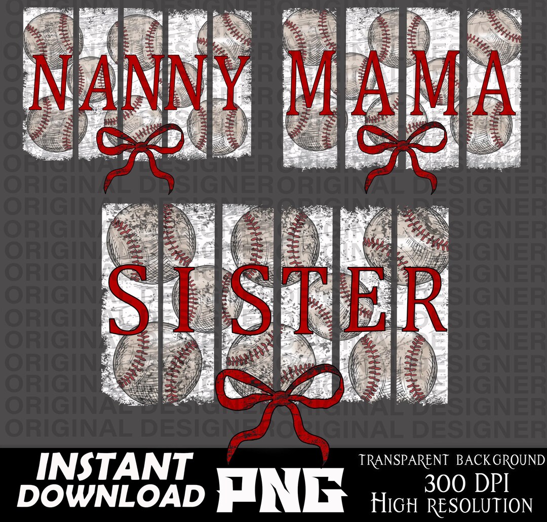 Baseball Mama Png, Custom Baseball Nanny Png, Customs Baseball, Cricut ...