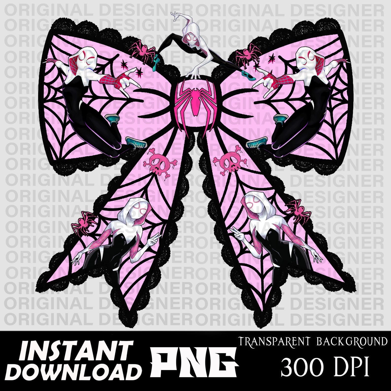 Spider Gwen Png, Spider Man Bow Png, Ghost Spider Png, Spider Man ...