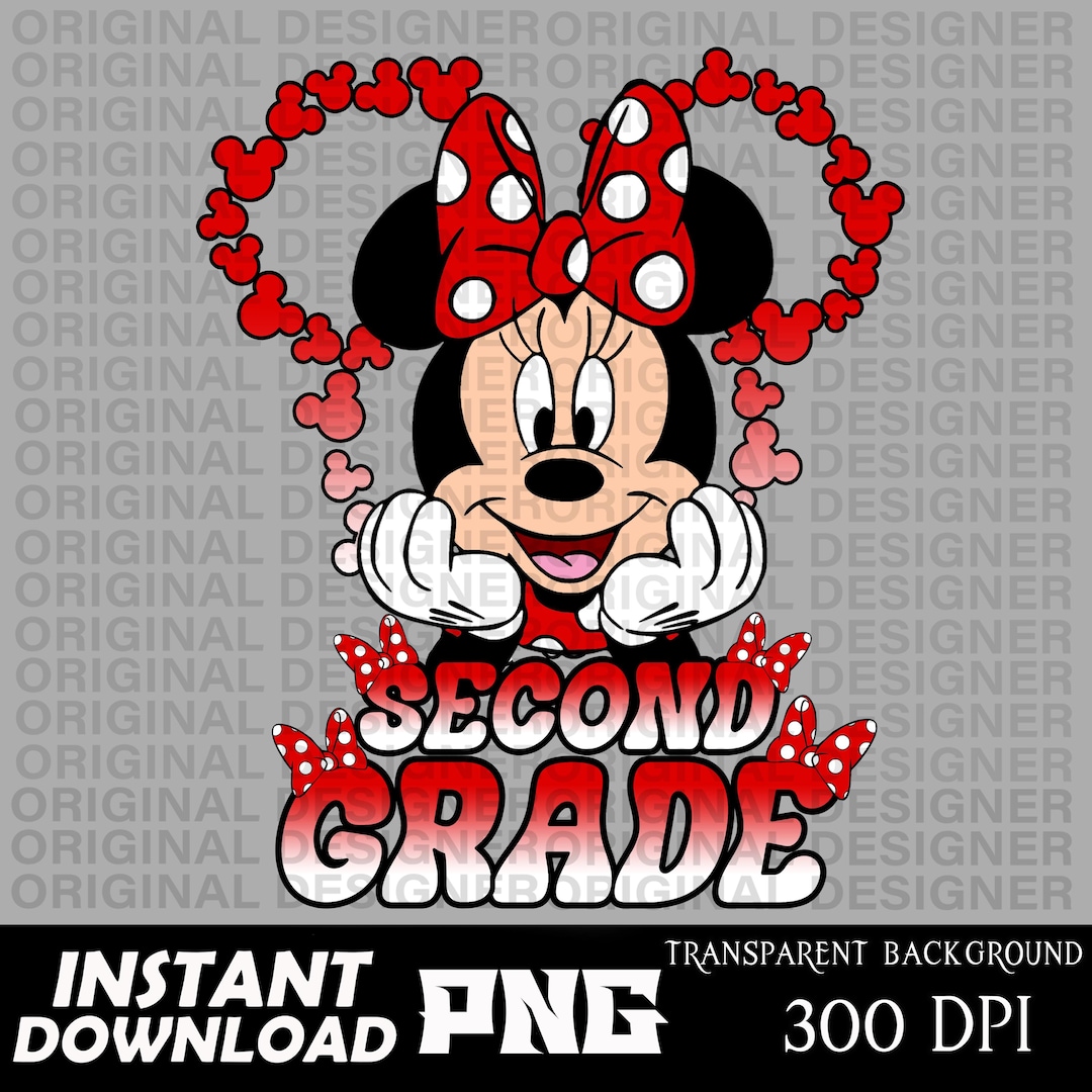 Minnie Mouse Back to School Png Printable Download, Minnie Sublimation ...