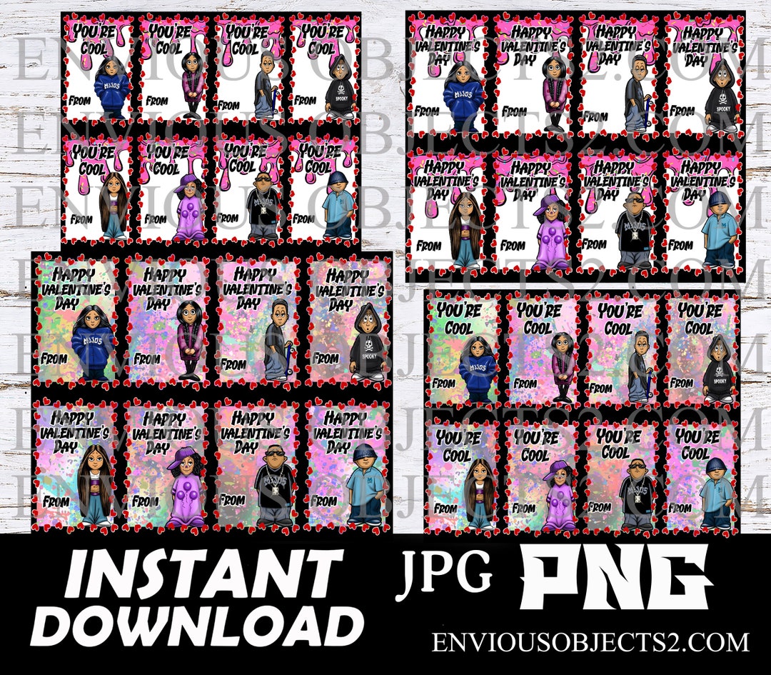 Mijo's Valentine's Day Cards, Lil Homies, Valentine Png, Bundle, Lil ...