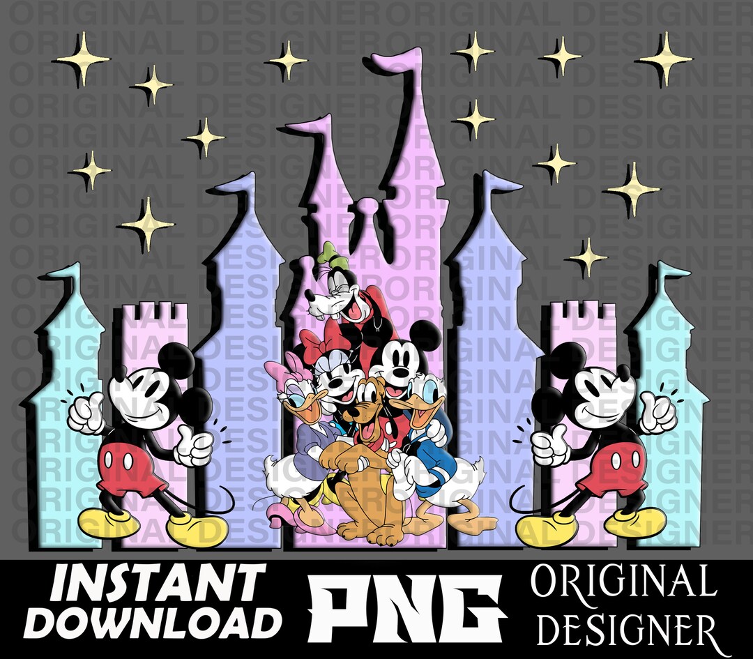 Retro Minnie Mouse and Friends, Vintage Mickey Png, Minnie and Friends ...