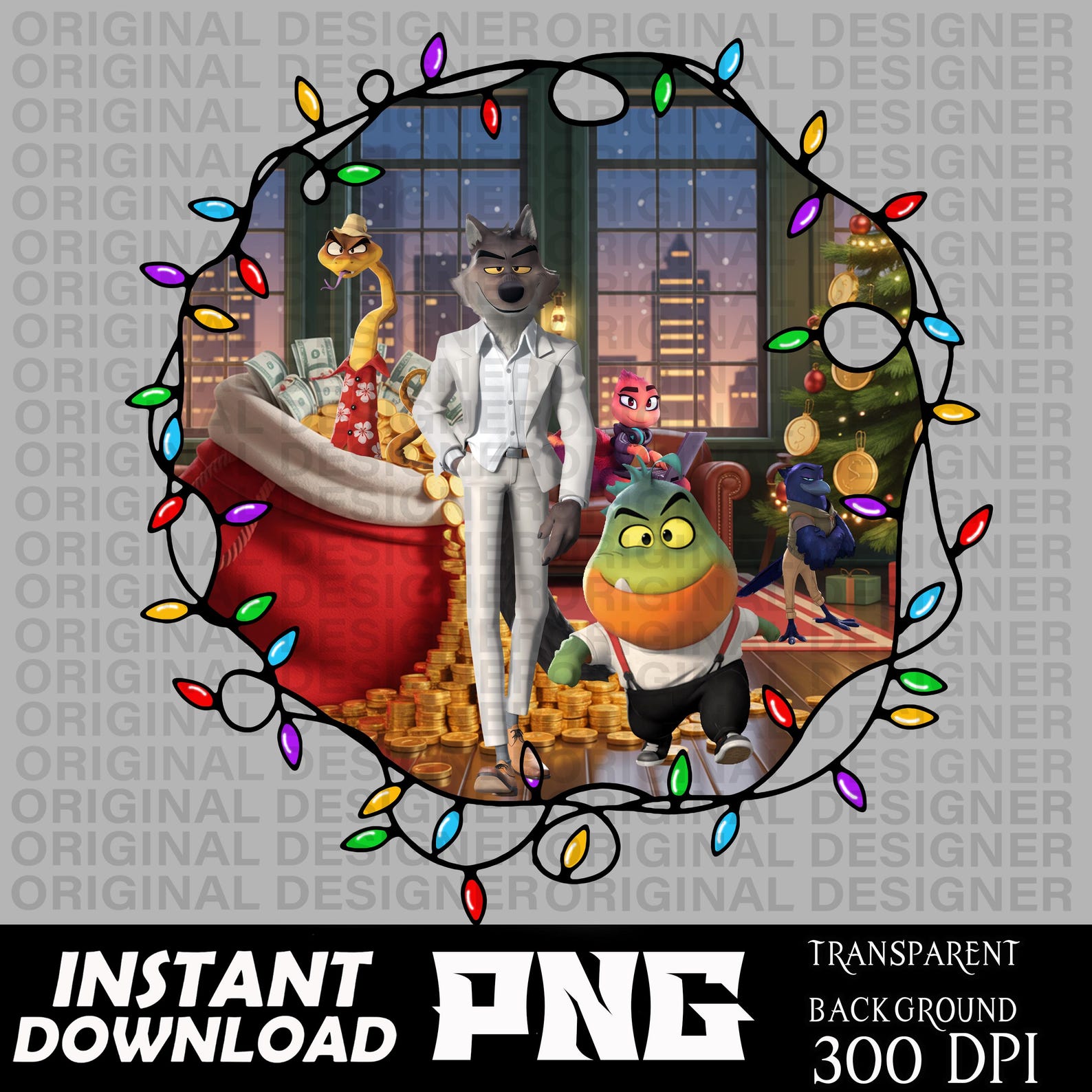 Bad Guys Christmas Png, the Bad Guys Png Digital Download, Mr. Wolf ...