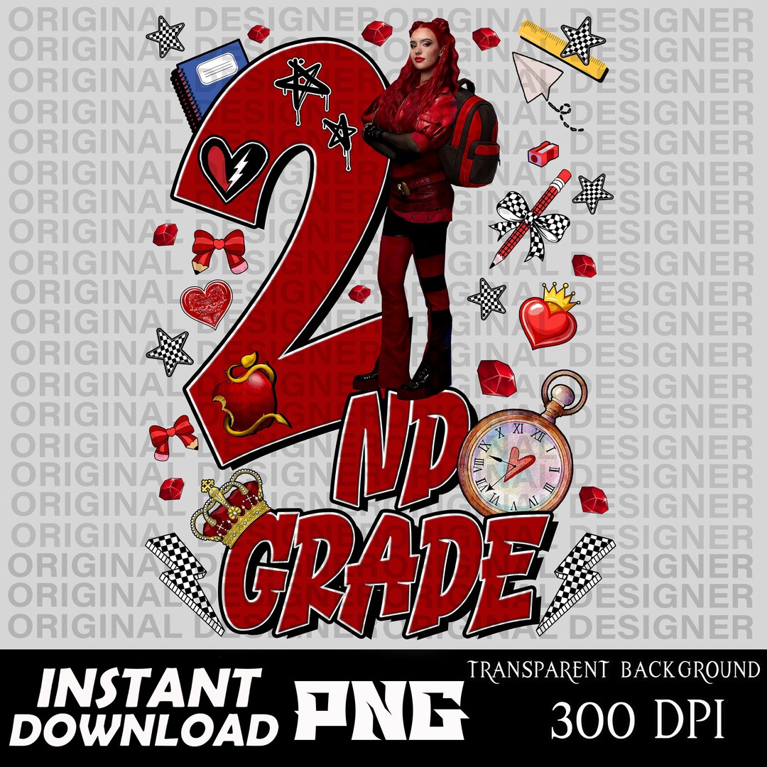 Descendants Rise Red Back to School Png Download, Rebel Heart Png ...