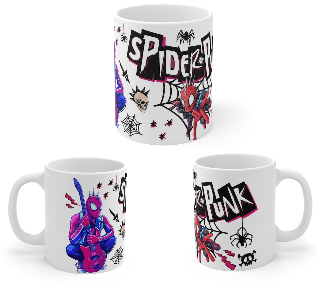 Spider Punk, Spider Punk Mugs, Spider Punk Gifts, Spider Man Mug ...