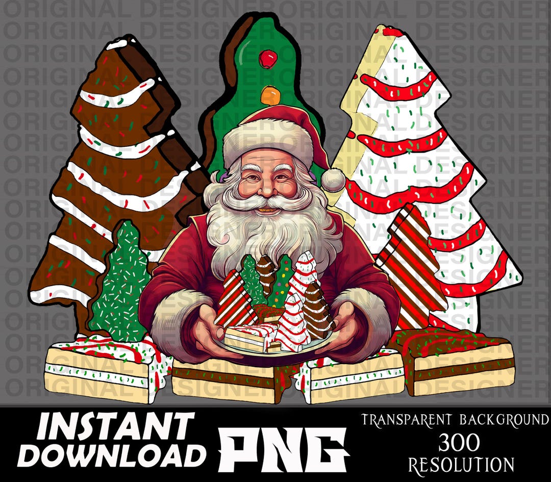 Little Debbie Christmas Tree Snack Cakes Png, Santa Christmas Png ...