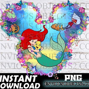 Little Mermaid, Little Mermaid Png, Mermaid Shirts, Ariel Png, Ariel ...