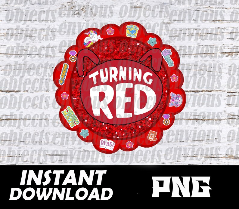 Turning Red Png Bundle Digital Download, Turning Red Sublimation ...
