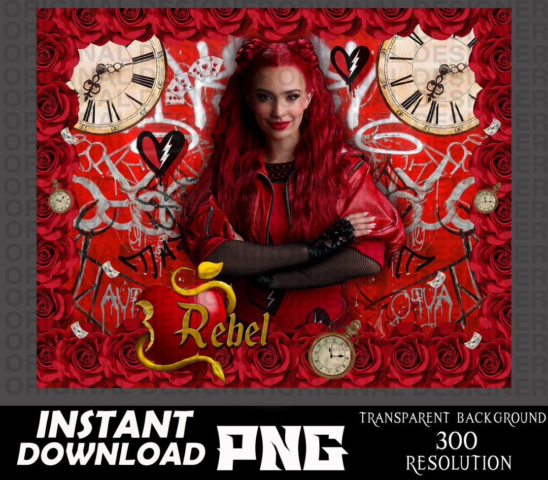 Descendants Red Poster 20x16 Printable Png, Descendants Red Png, Rebel ...
