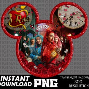 Descendants Red, Descendants Red Png, Rebel Heart Png, Descendants Red ...