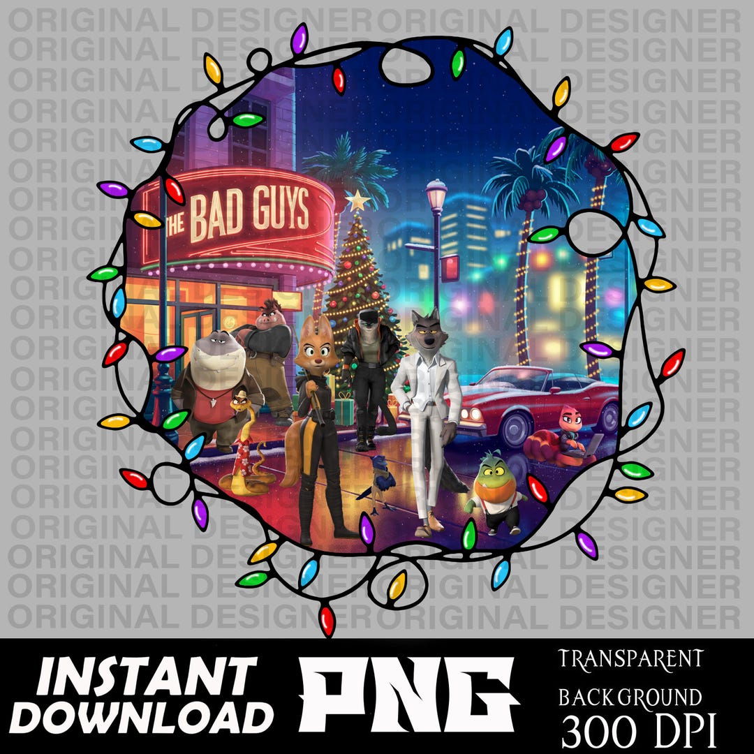 Bad Guys Christmas Png, the Bad Guys Png Digital Download, Mr. Wolf ...