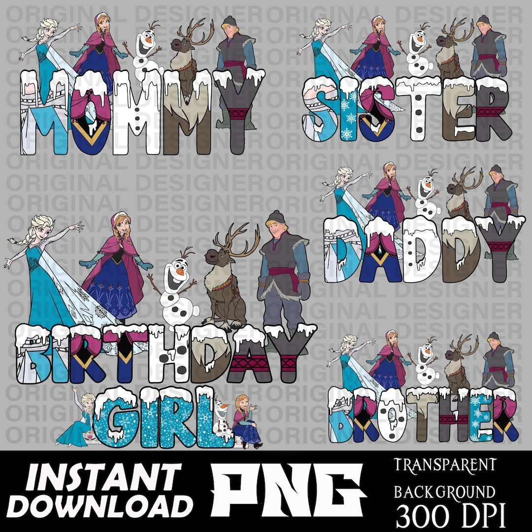 Frozen Birthday Png, Elsa, Elsa Anna Olaf Png, Frozen Cricut, Cut File ...