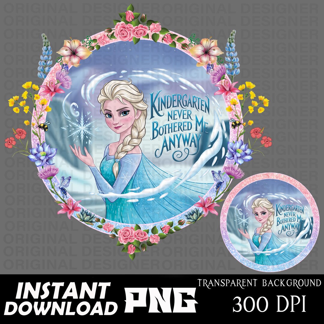 Frozen Elsa Kindergarten Printable Png, Elsa Back to School Shirt ...
