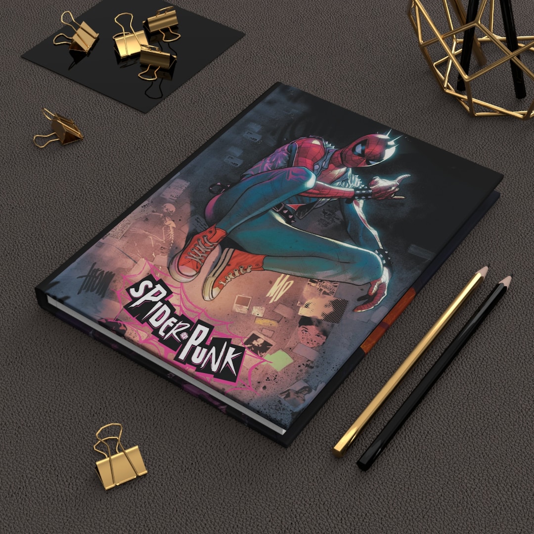 Spider Punk Notebook, Spider Man Journal, Rock Notebook, Spider Verse ...