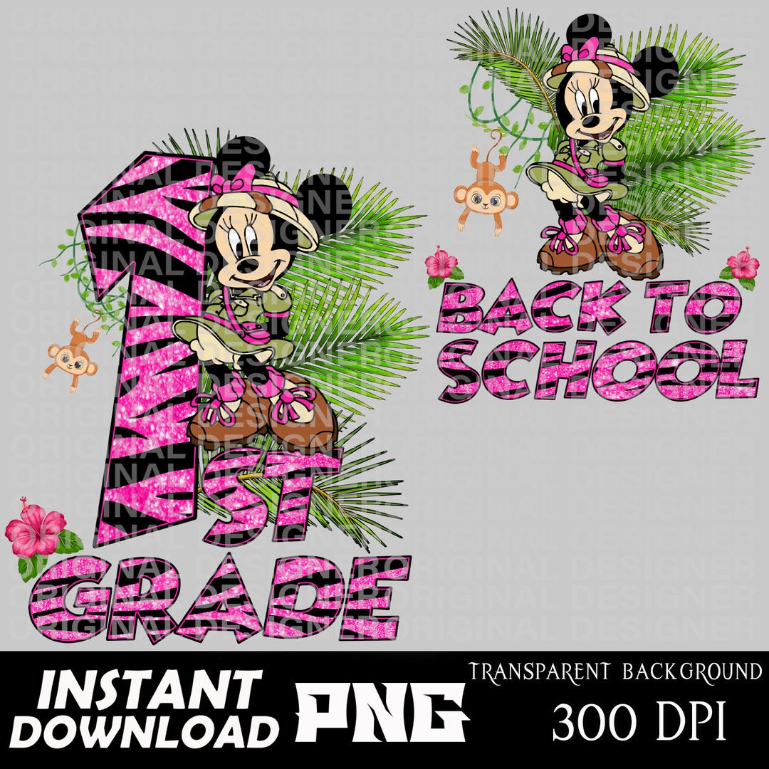 Minnie Mouse Back to School Png Download, Minnie Mouse 1st Grade ...