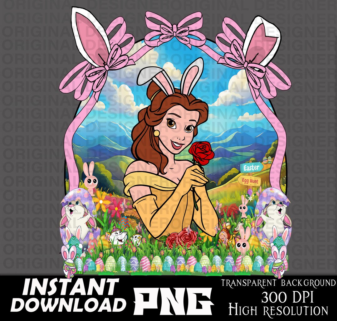 La Bella y la Bestia png, La Bella y la Bestia Pascua, Camisa de Pascua para Niñas, Clipart de ...