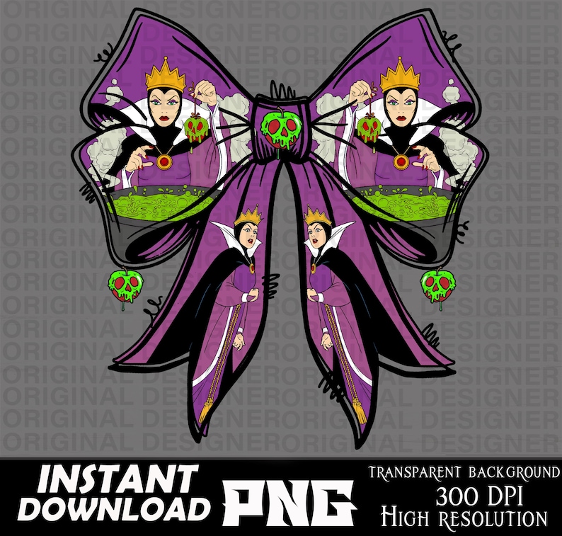 Evil Queen Png, Villain Png, Evil Queen Bow, Evil Queen Sublimation ...