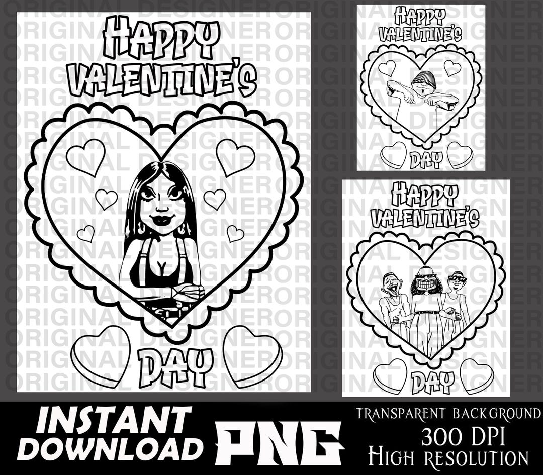 Valentine Day Coloring Pages Png, Chicana Valentine Png, Cholo ...