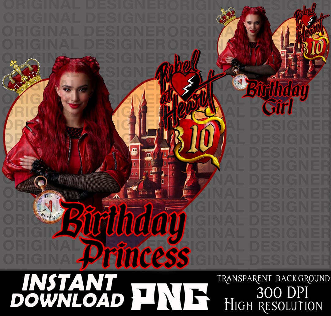 Descendants Red Birthday Girl 10th, Descendant Red Rebel Heart ...