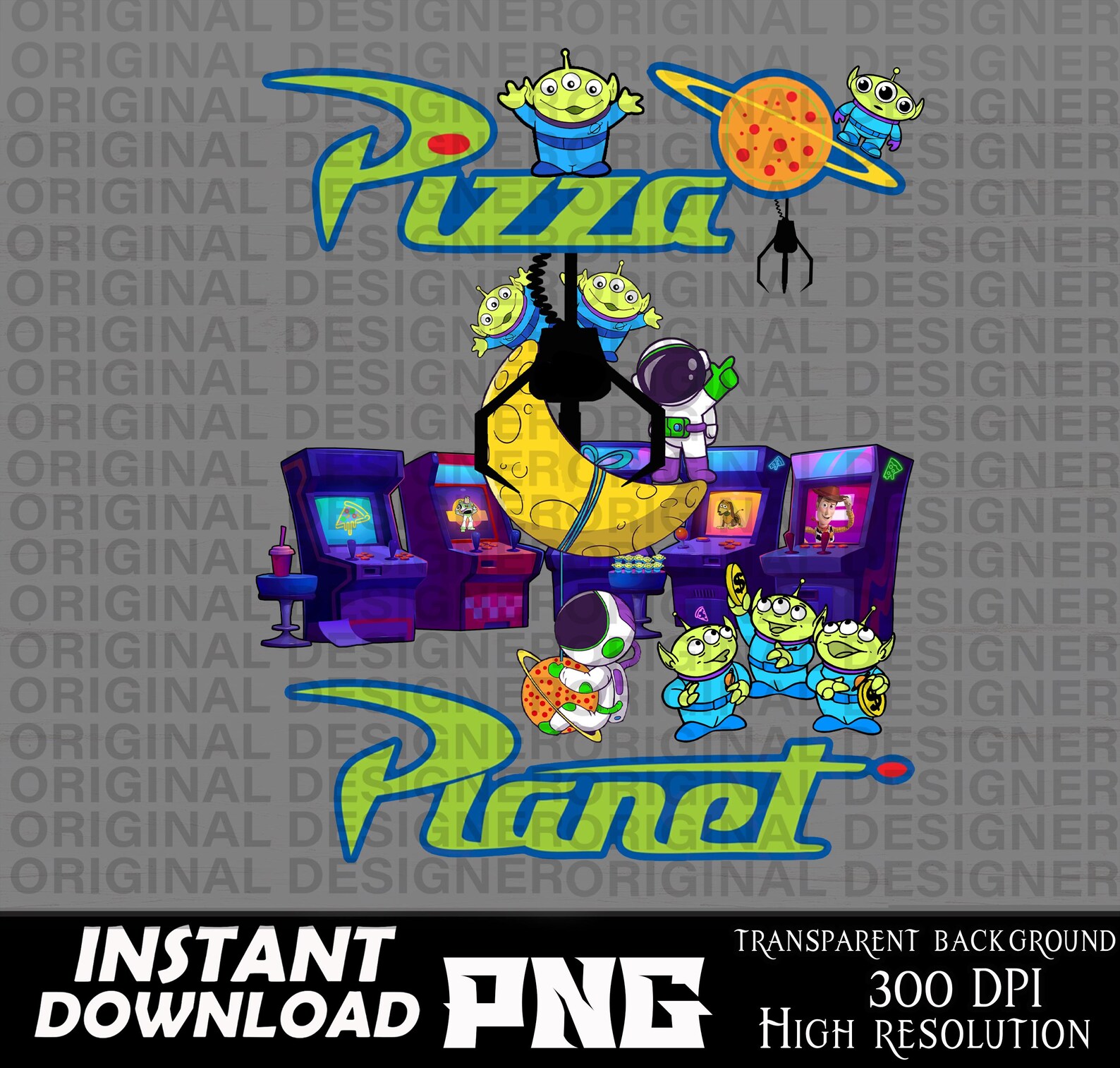 Pizza Planet Png Digital Download, Arcade Shirt Design, Pizza Planet ...