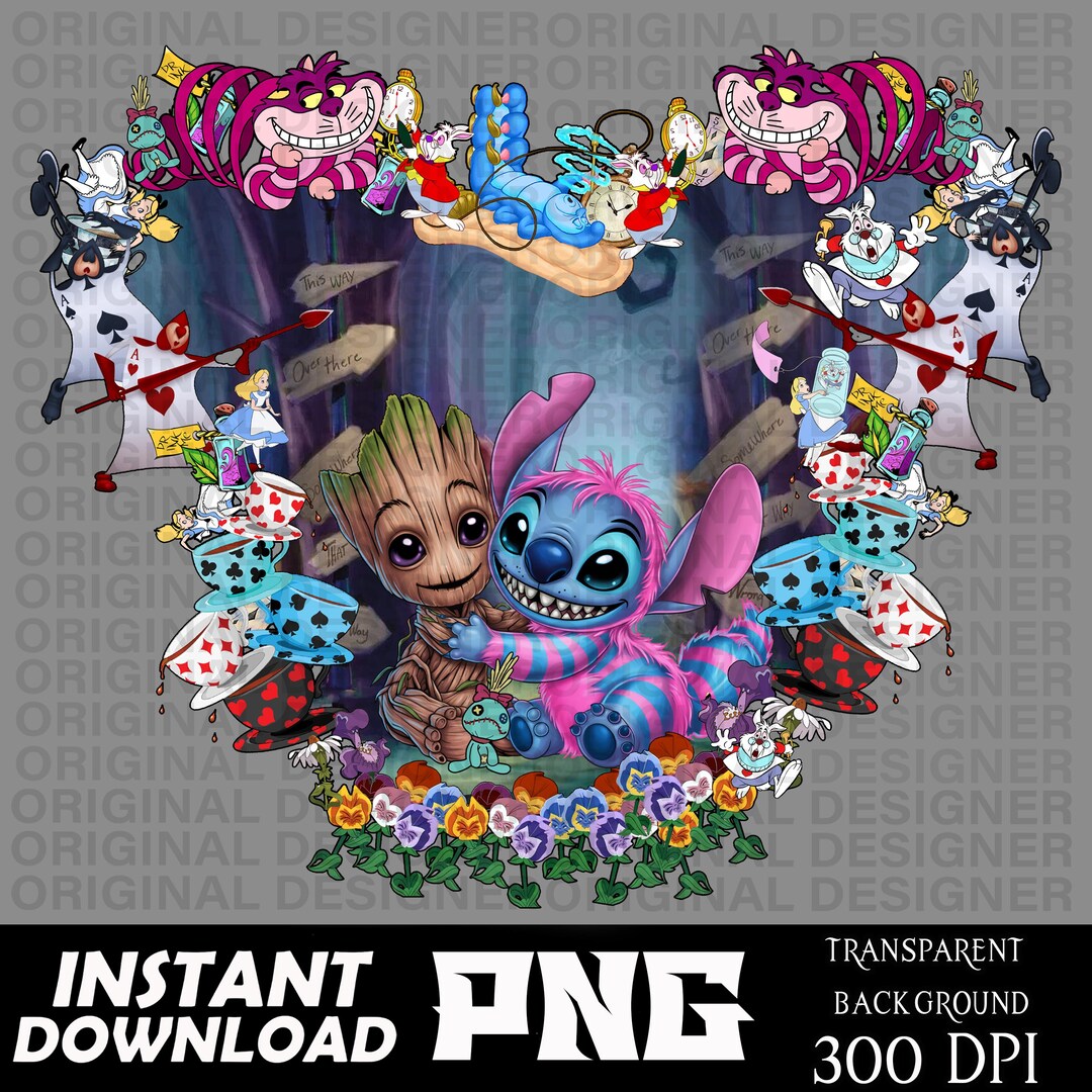 Groot and Stitch Png, Groot and Stitch Download, Stitch Shirt Printable ...