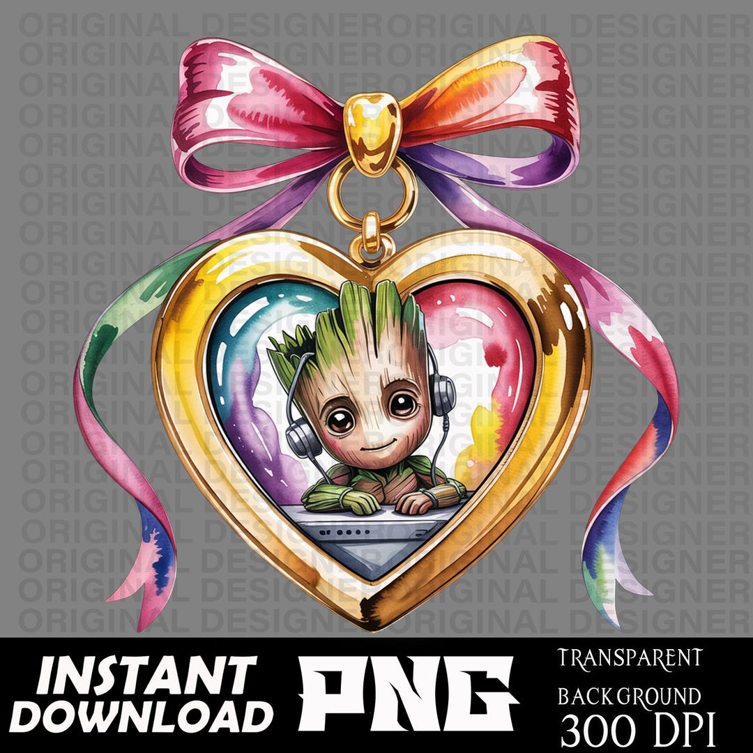 Guardians of the Galaxy Png, Watercolor Groot Png, Groot Heart Png ...
