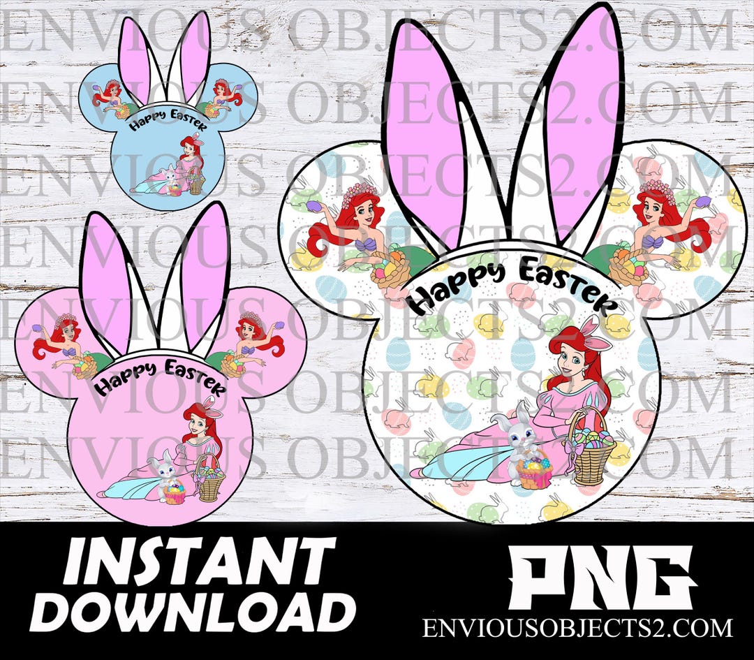 Little Mermaid Easter Png, Princess Ariel, Princess Png, Princess Ariel ...