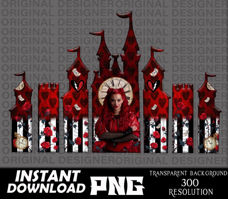 Descendants Red Png Digital Download, Rebel Heart Png, Descendants Red ...