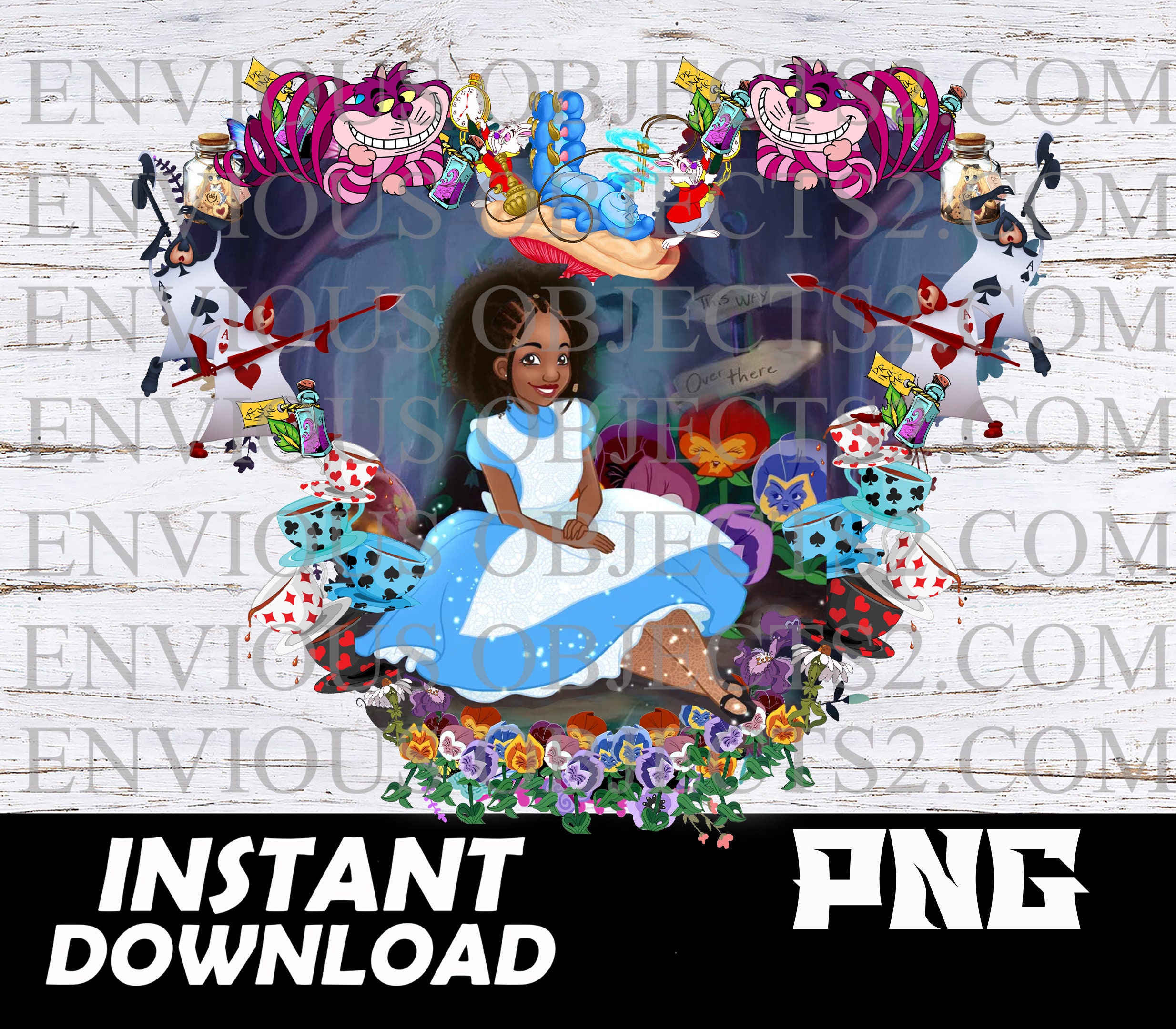 Black Alice Wonder Land Black Alice in Wonder Land Png Black - Etsy