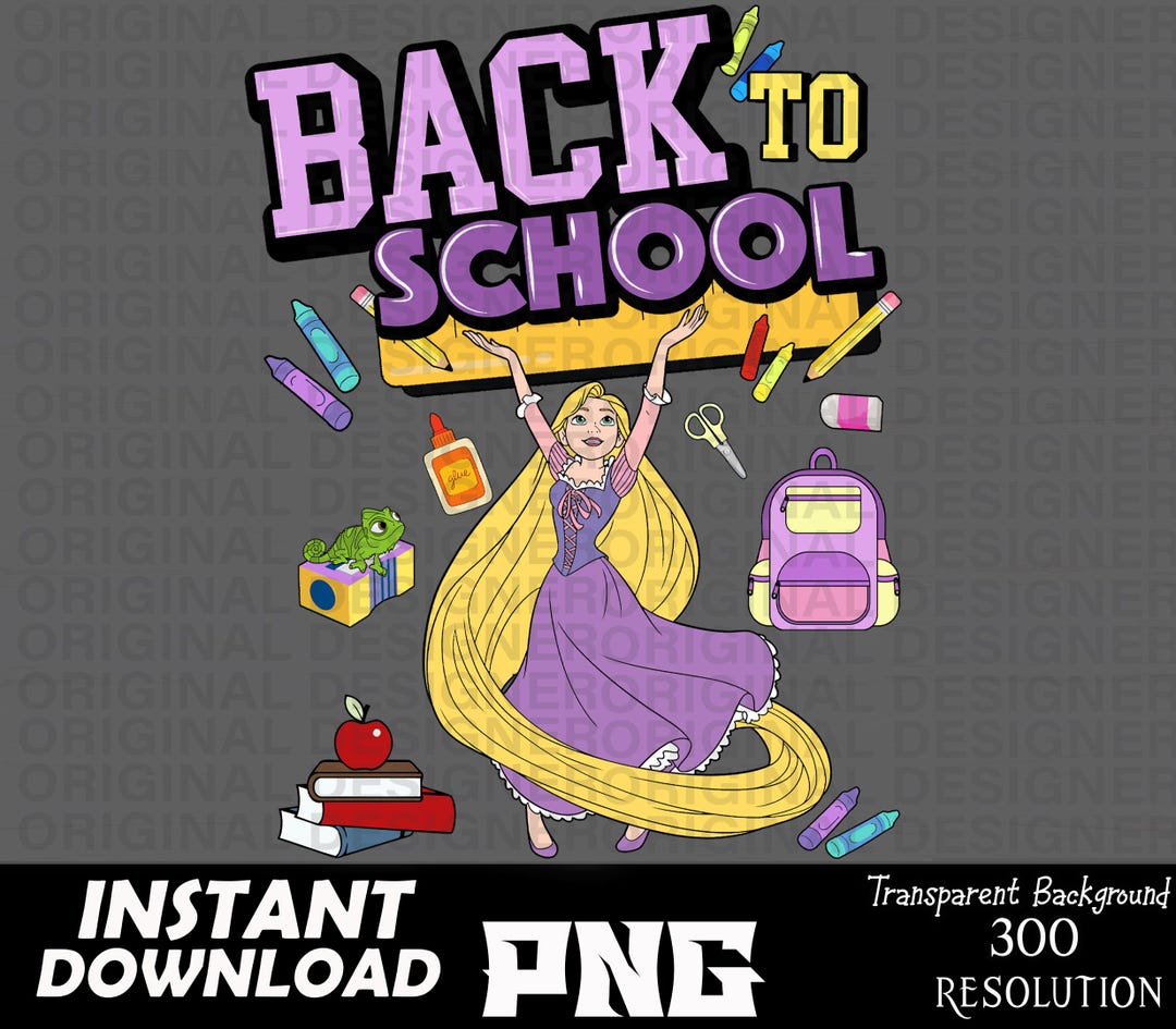 Rapunzel, Tangled Png, Rapunzel Tangled Back to School, Cut File ...