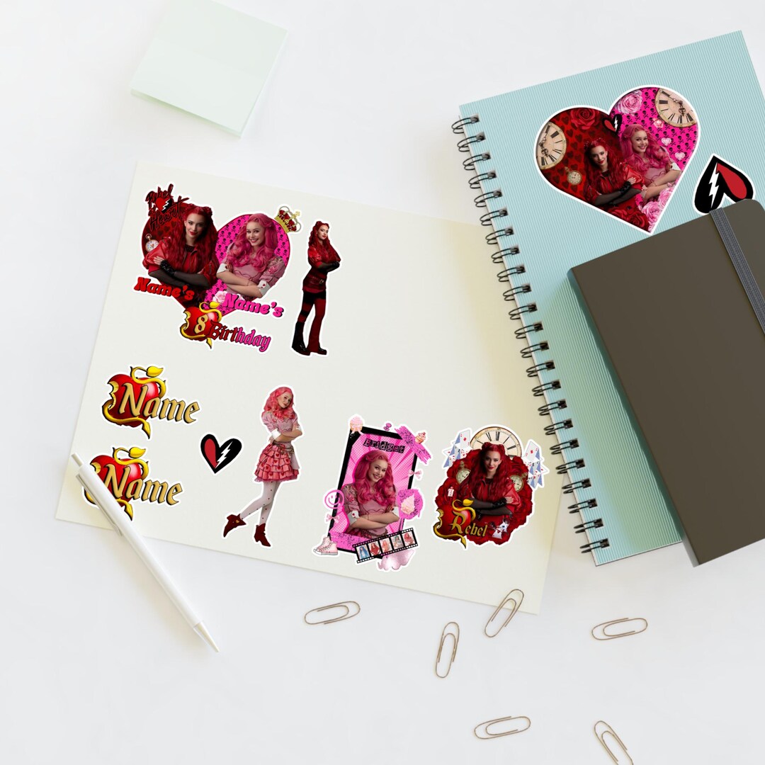 Descendants Joint Birthday Custom Sticker, 10 Stickers Bundle ...