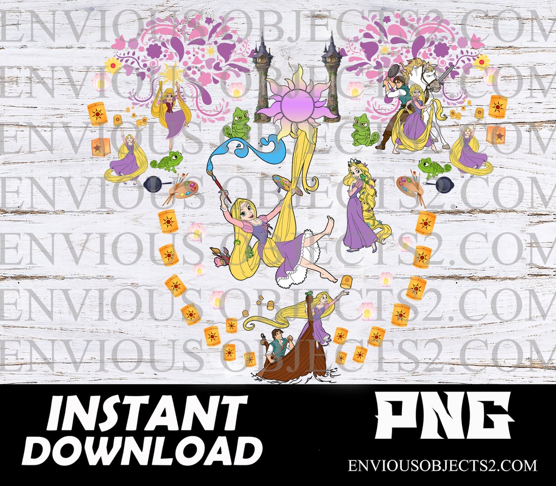 Rapunzel Tangled Png Rapunzel Tangled Shirt Cut File - Etsy