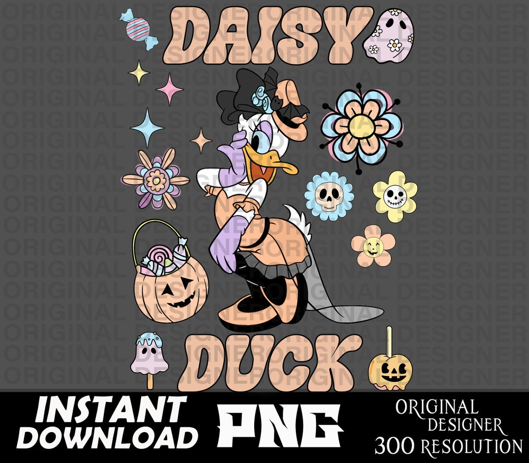Daisy Duck Halloween Png, Pastel Halloween Printable Png, Cut Files ...