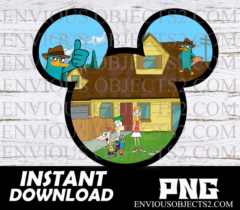Phineas and Ferb Png, Phineas and Ferb Shirts, Perry the Platypus Png ...