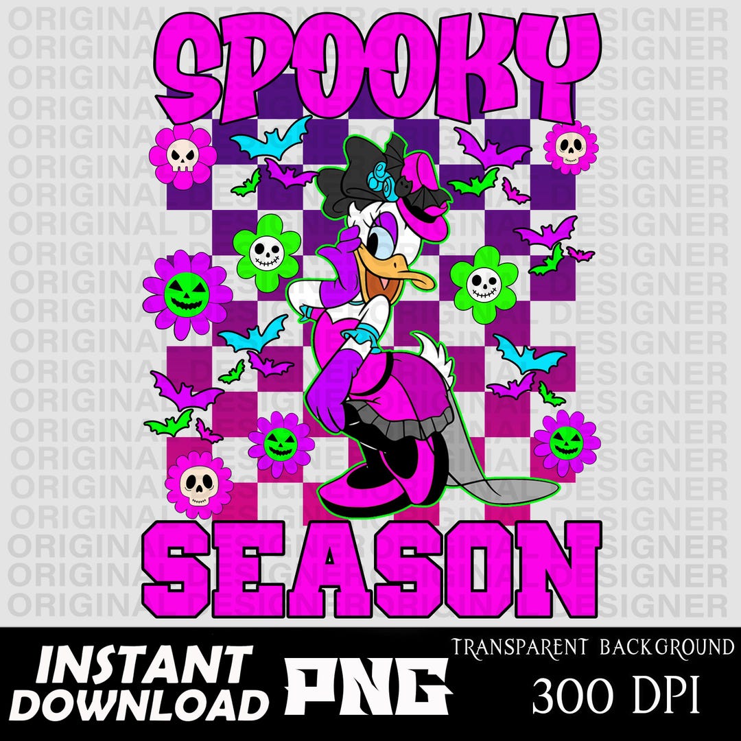 Daisy Duck Halloween Png, Daisy Duck Halloween Download, Checkered ...