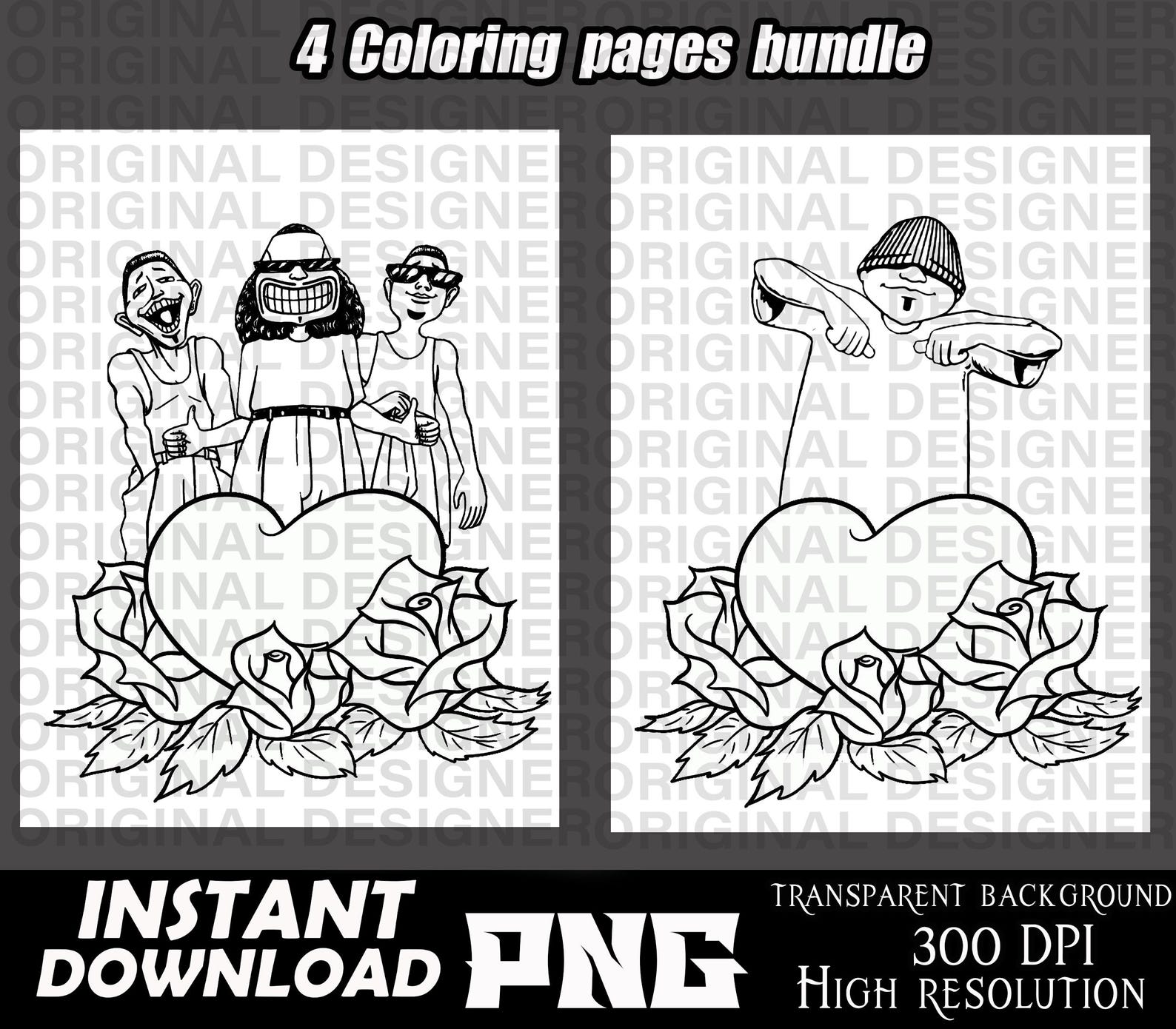 Valentine Day Coloring Pages Png, Chicana Valentine Png, Cholo ...