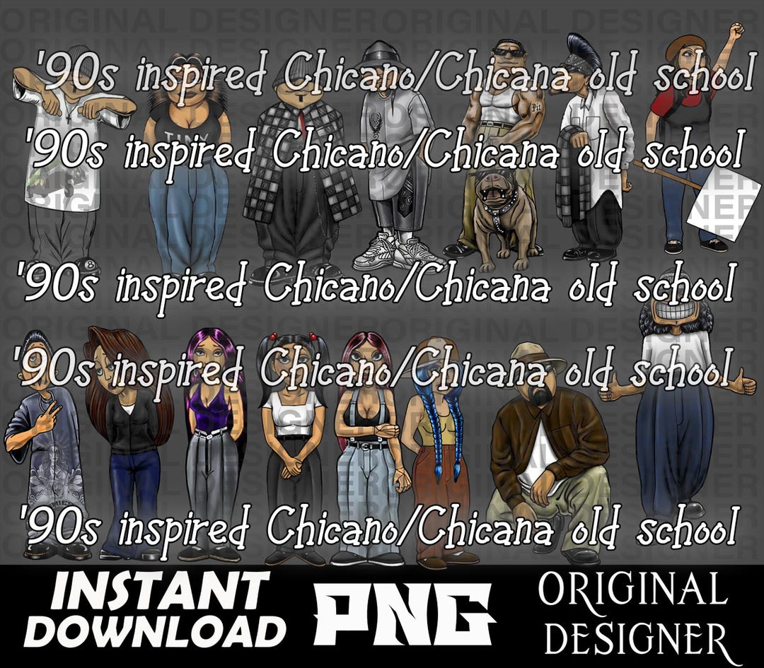 Chicano Characters Png, Vato Loco, Chicana Characters Png, Chola ...