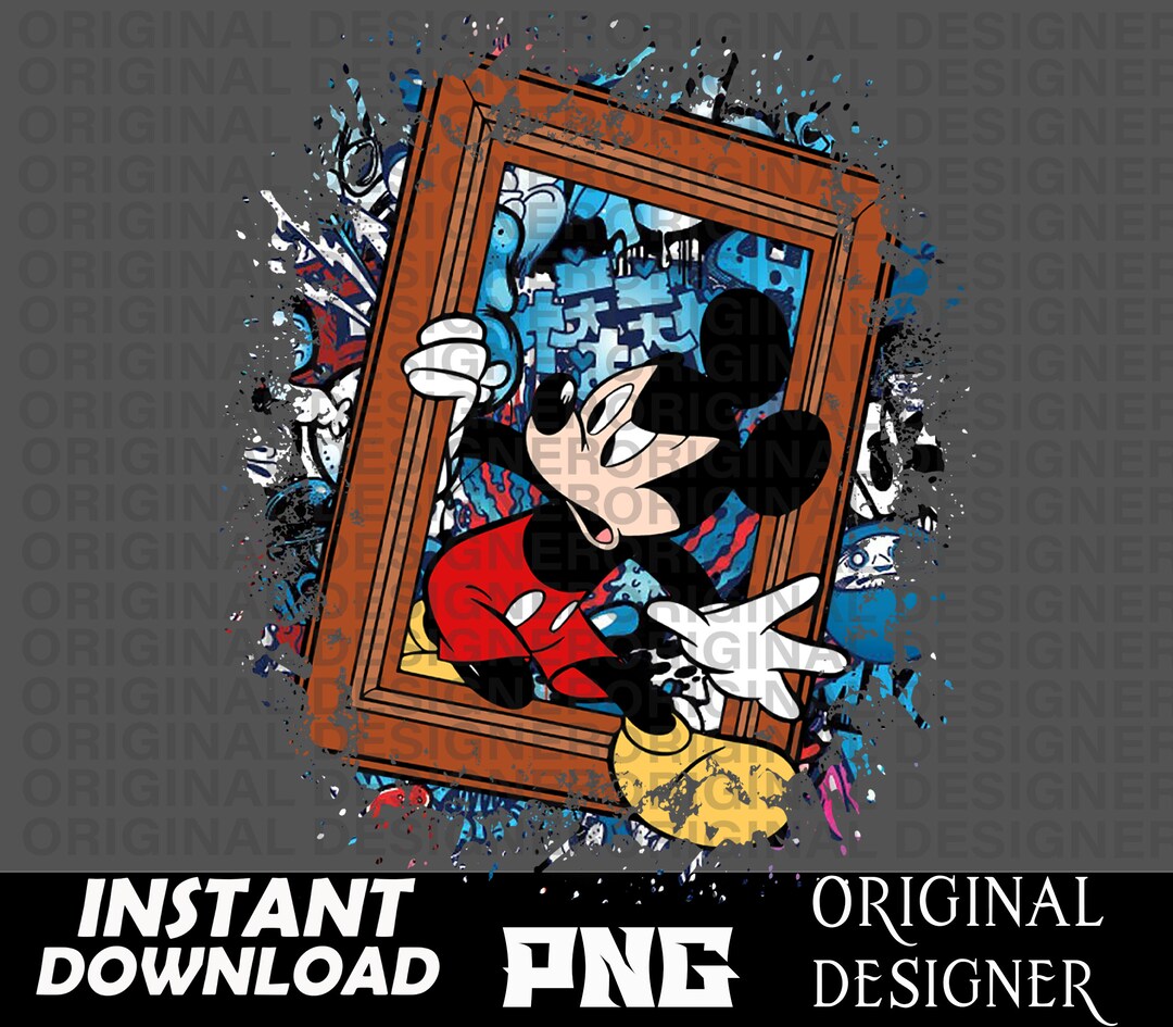 Mickey Paint Splatter Graffiti Png, Graffiti Mickey Sublimation ...