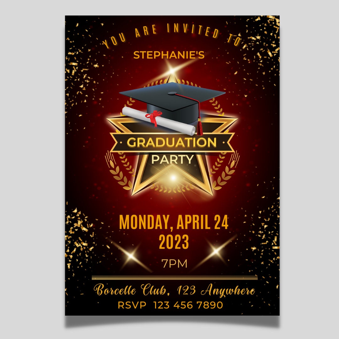 Graduation Party, Graduation Party Invitations Printable, Graduation ...