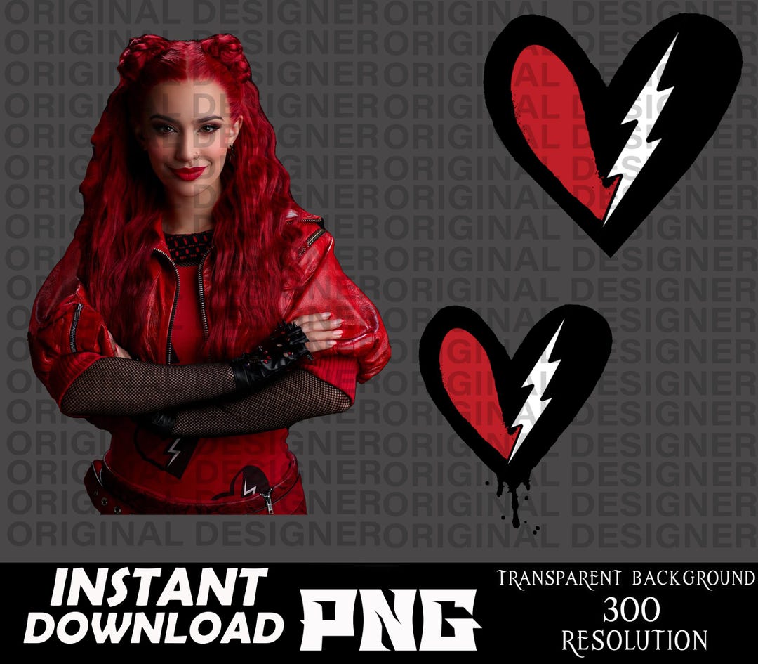 Descendants Red, Descendants Red Png, Descendant Red Cake Toppers Png ...
