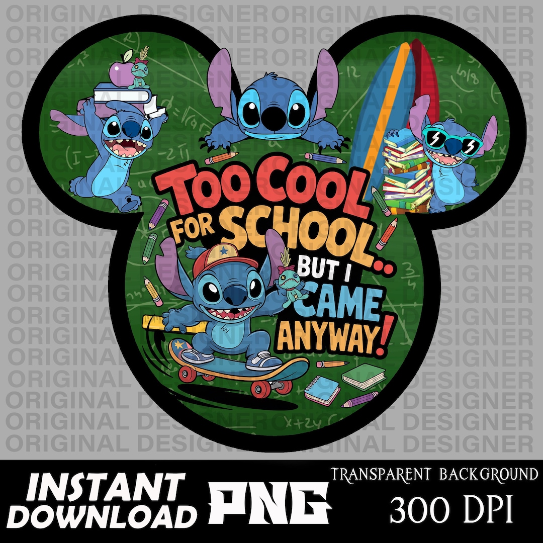Stitch Back to School Png Download, Stitch Back to School Tee Design ...