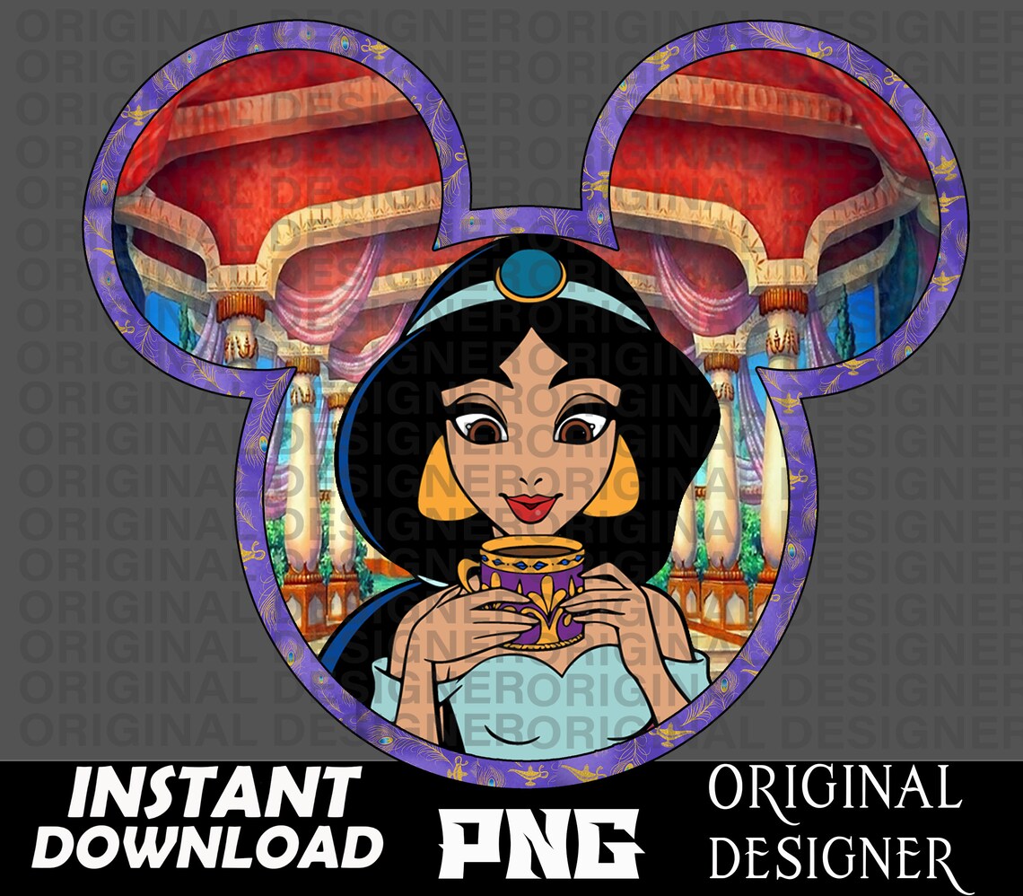 Jasmine Clipart, Aladdin PNG Cartoon Sublimation, Princess Jasmine Png ...