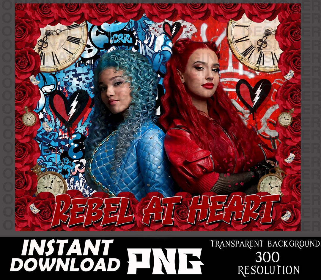 Descendants Red Poster 20x16 Printable Png, Descendants Red Png, Rebel ...
